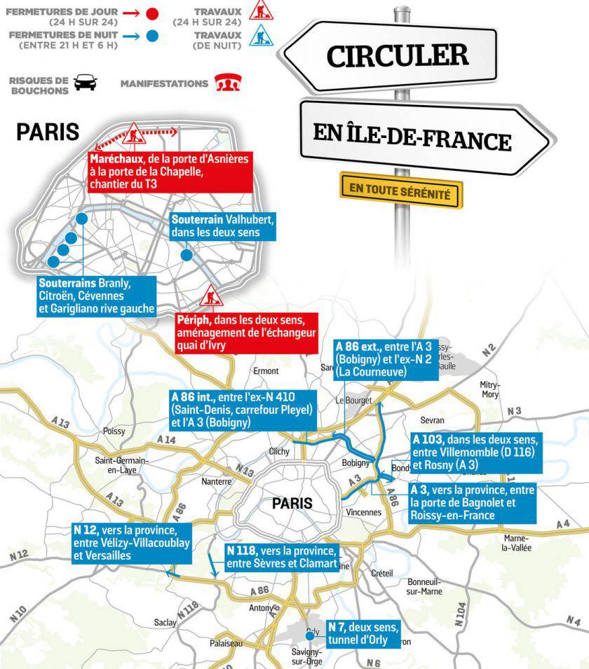 Votre circulation en Île-de-France du 14 novembre - Le Parisien