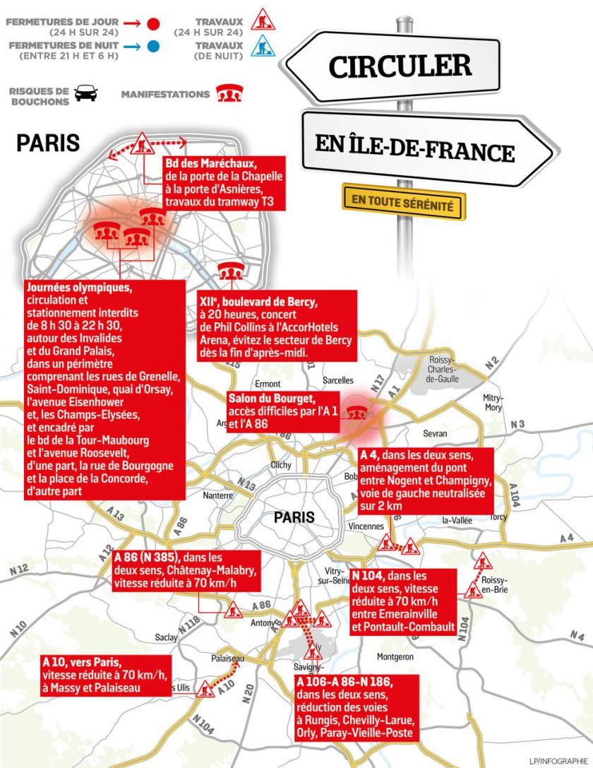 Votre circulation en Ile-de-France du vendredi 23 juin - Le Parisien