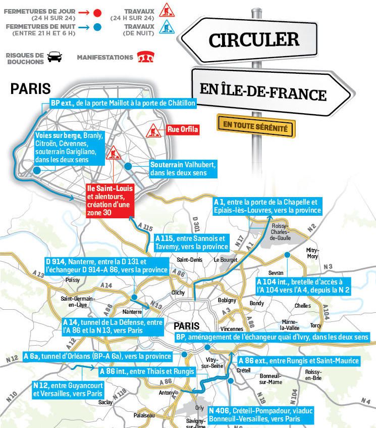 Votre circulation en Île-de-France du lundi 12 juin - Le Parisien